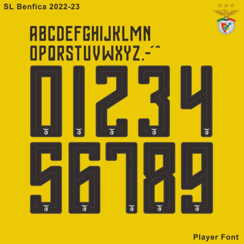SL Benfica 2022-23 Away Kit Font – Player Font