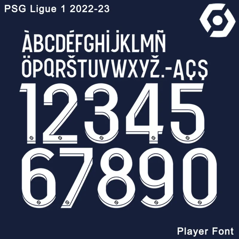 Paris Saint-Germain PSG Ligue 1 2022-2023 Font – Player Font