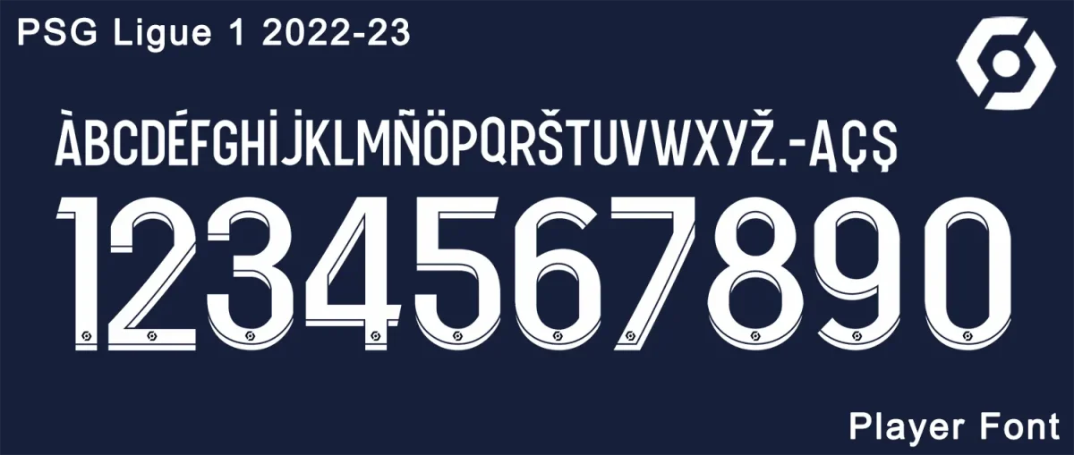PSG Ligue 1 2022-2023 Font – Player Font