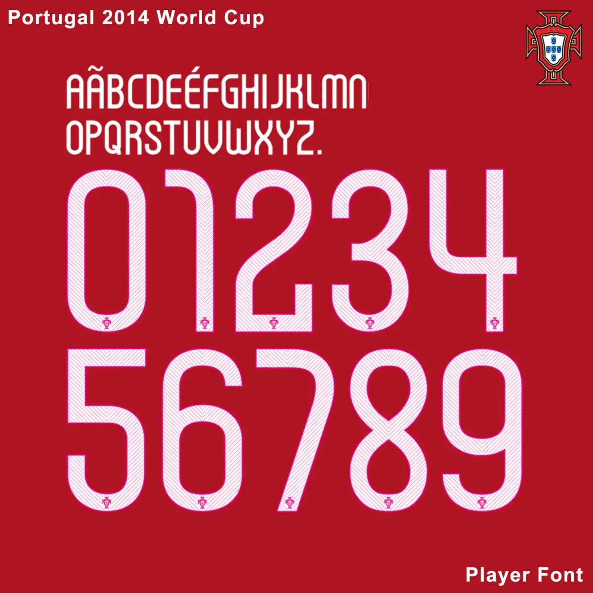 Portugal 2014 World Cup Font - Player Font
