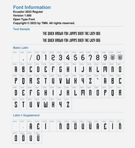 Ecuador 2023 Font Released - Player Font