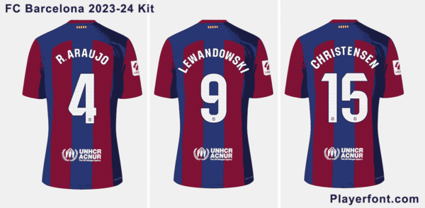 FC Barcelona 2023-24 Font Released – Player Font