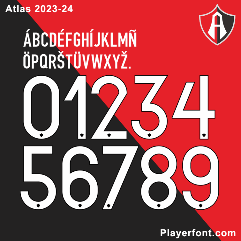 Atlas FC 2023-24 Font Vector Download – Player Font