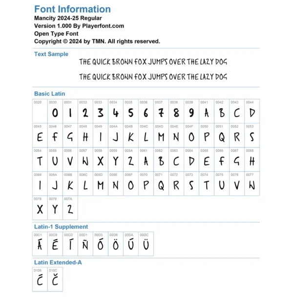 Manchester City 2024-25 Font Download - Official Design