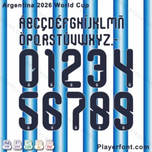 Argentina 2026 World Cup Font Ttf Otf Ai Cdr Pdf Files