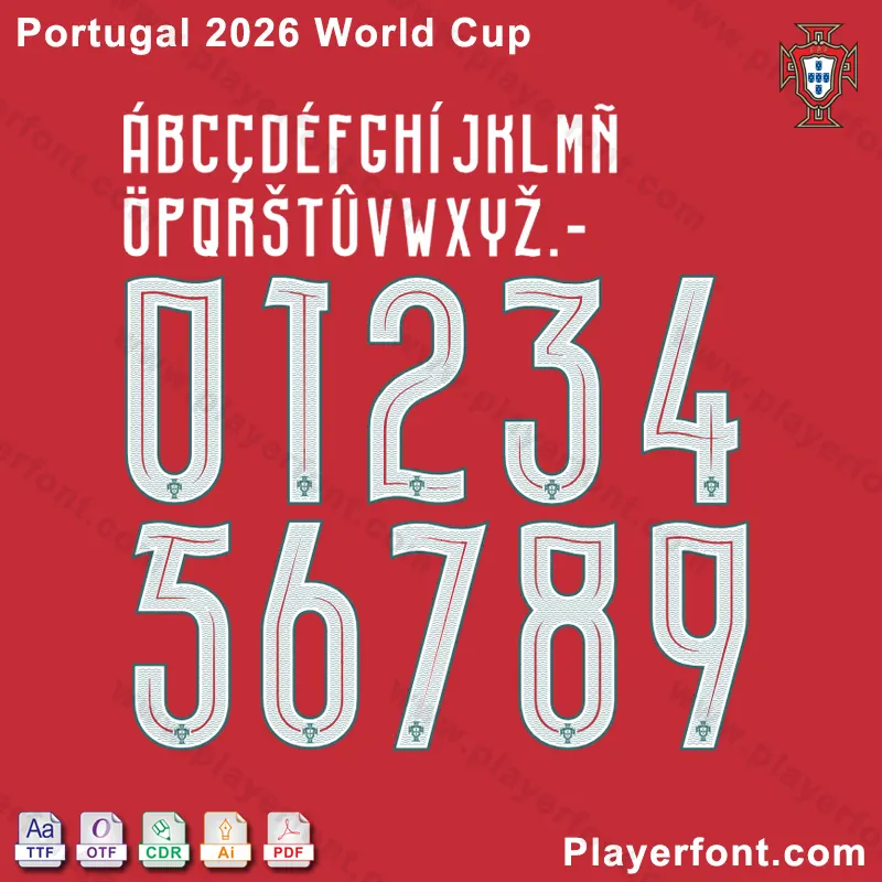 Portugal 2026 World Cup Font Download (TTF/OTF/Vector Files)